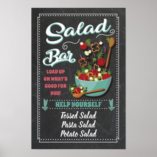 Salad Bar Party Sign | Zazzle.com