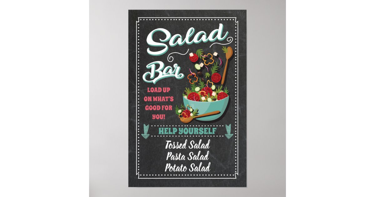 Salad Bar Party Sign | Zazzle