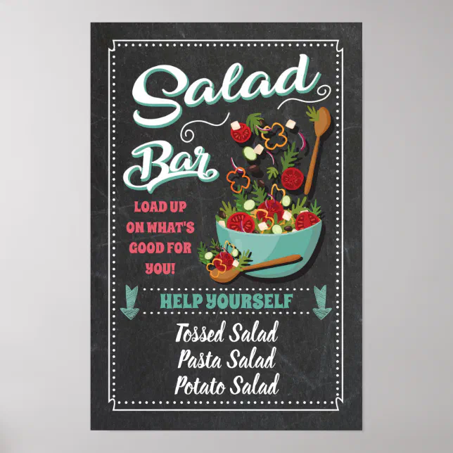 Salad Bar Party Sign | Zazzle