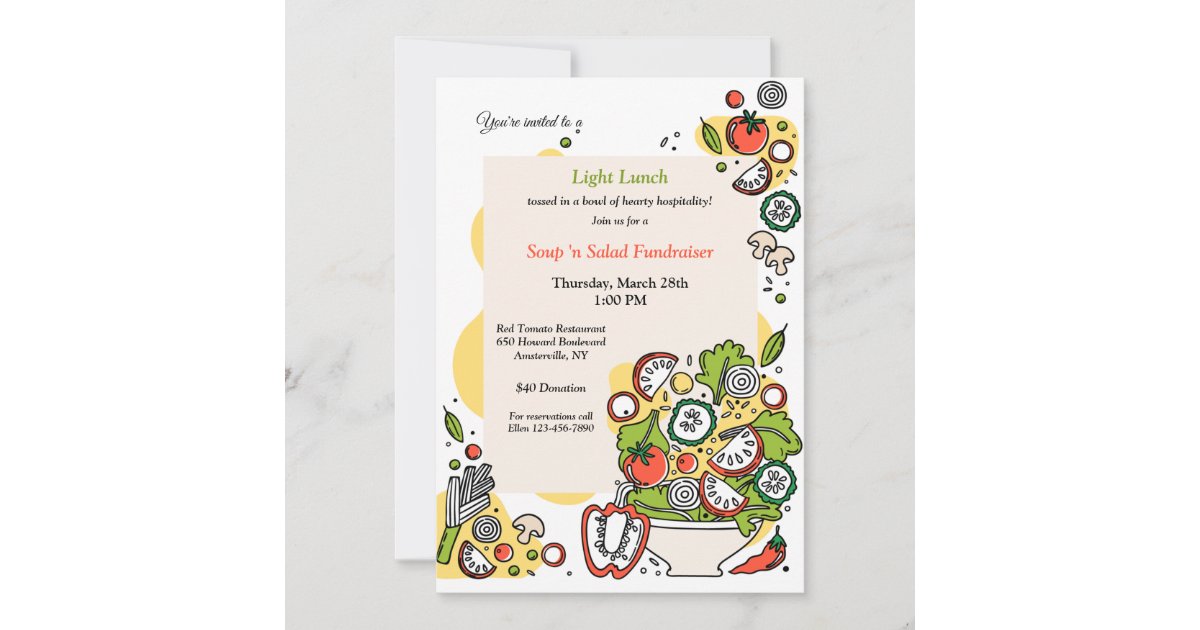 Salad Bowl Invitations | Zazzle