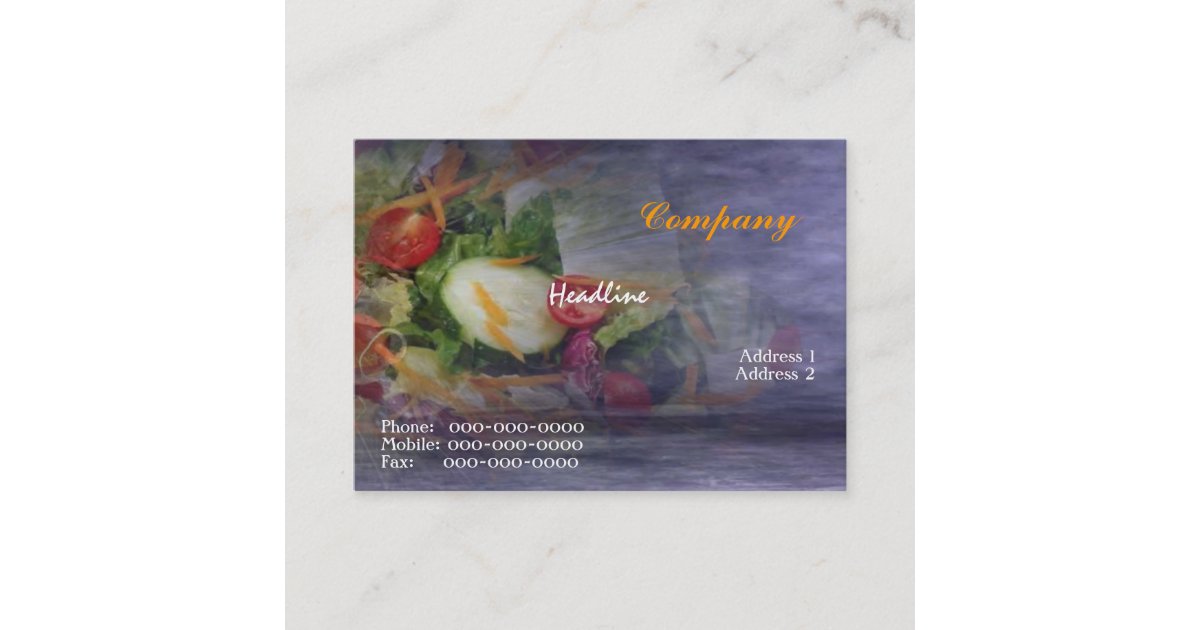 Salad Business Card | Zazzle