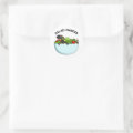 Salad-mander Funny Salamander Animal Pun Classic Round Sticker | Zazzle