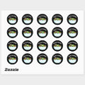 Salad-mander Funny Salamander Animal Pun Dark BG Classic Round Sticker ...