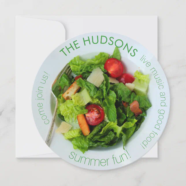 salad plate party invitation | Zazzle