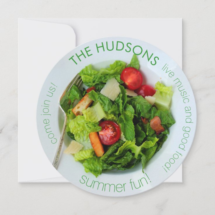 salad plate party invitation | Zazzle