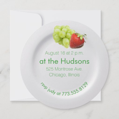 salad plate party invitation | Zazzle