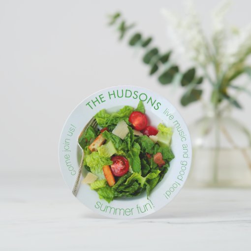 salad plate party invitation | Zazzle