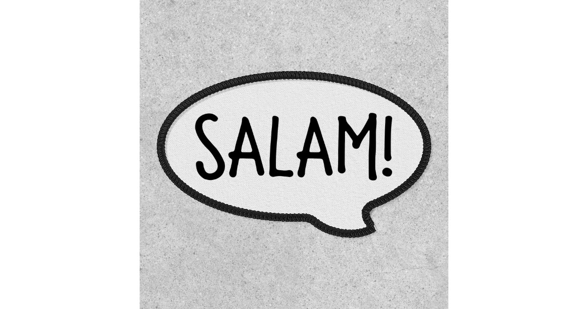 Salam! Azerbaijan Greeting Hello Speech Bubble Patch | Zazzle