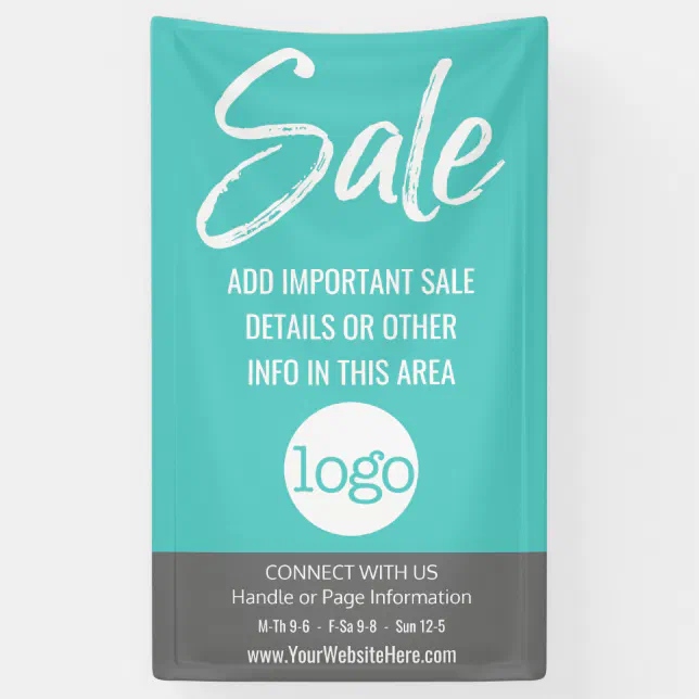 Sale Advertisement - Add Logo and Details Banner | Zazzle