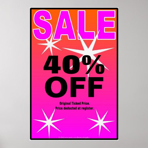 SALE Business Sign/poster template Poster | Zazzle