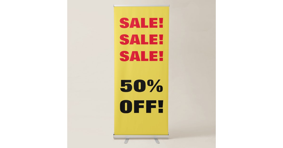 "SALE! SALE! SALE!" Vertical Banner | Zazzle