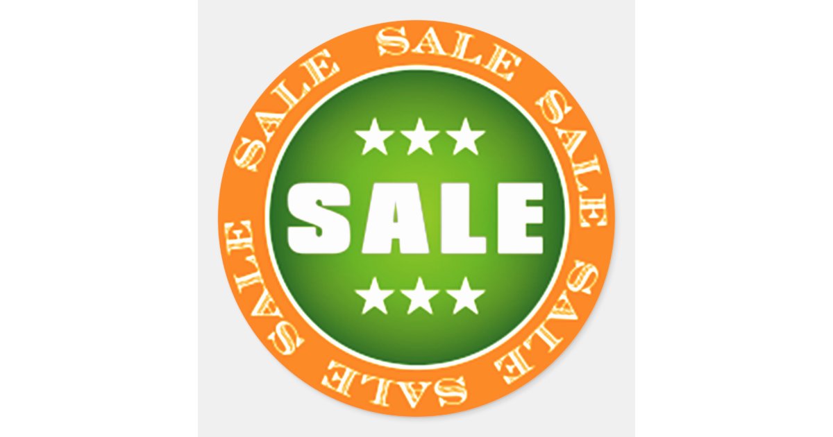 Sale Sign Classic Round Sticker | Zazzle