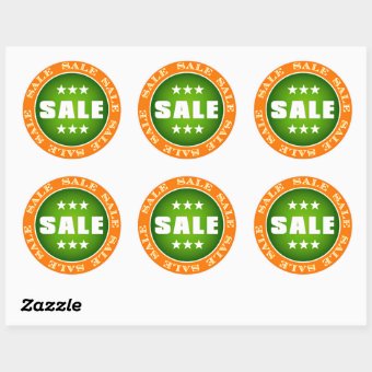 Sale Sign Classic Round Sticker | Zazzle