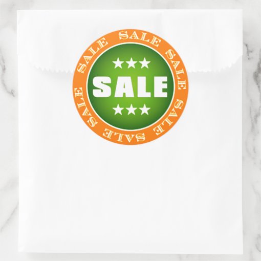 Sale Sign Classic Round Sticker | Zazzle