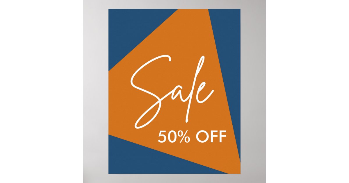 Sale Sign, Editable Boutique Sale Sign, Blue Poster | Zazzle
