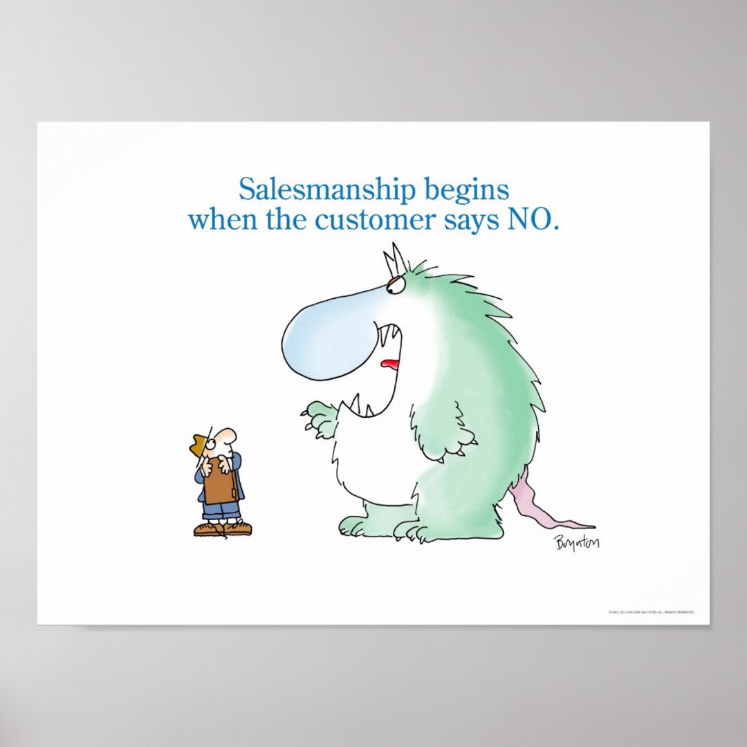 SALESMANSHIP poster by Sandra Boynton | Zazzle
