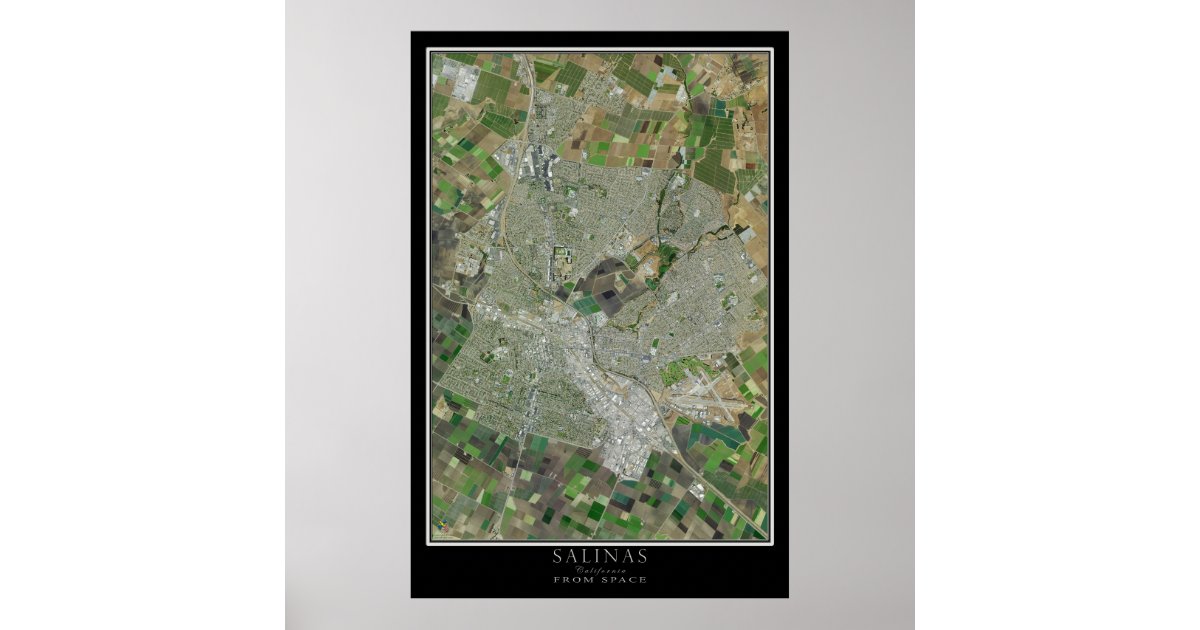Salinas California Satellite Poster Map | Zazzle
