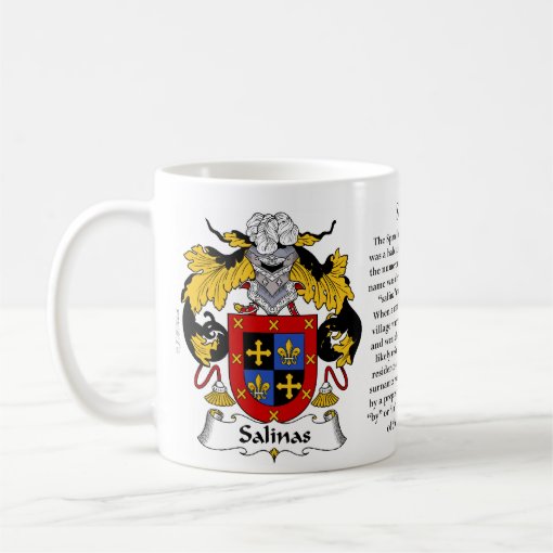 Salinas, the Origin, the Meaning and the Crest Mug | Zazzle