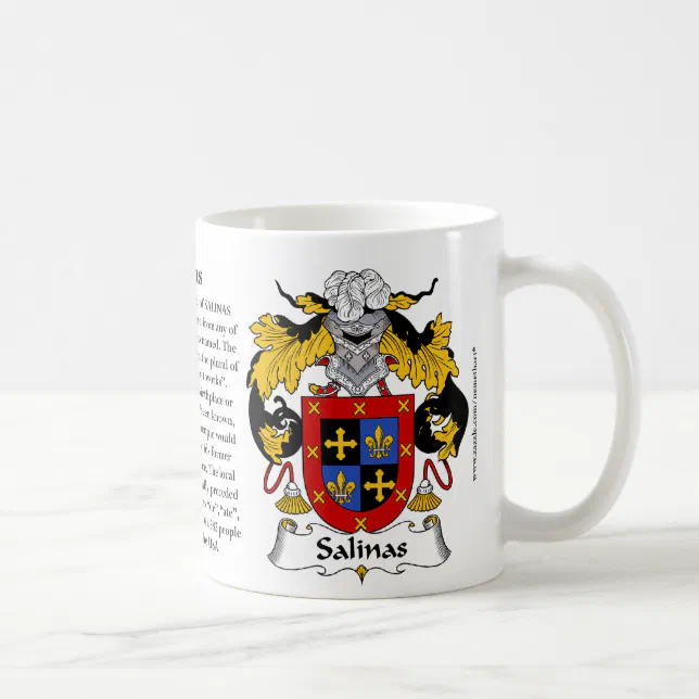 Salinas, the Origin, the Meaning and the Crest Mug | Zazzle