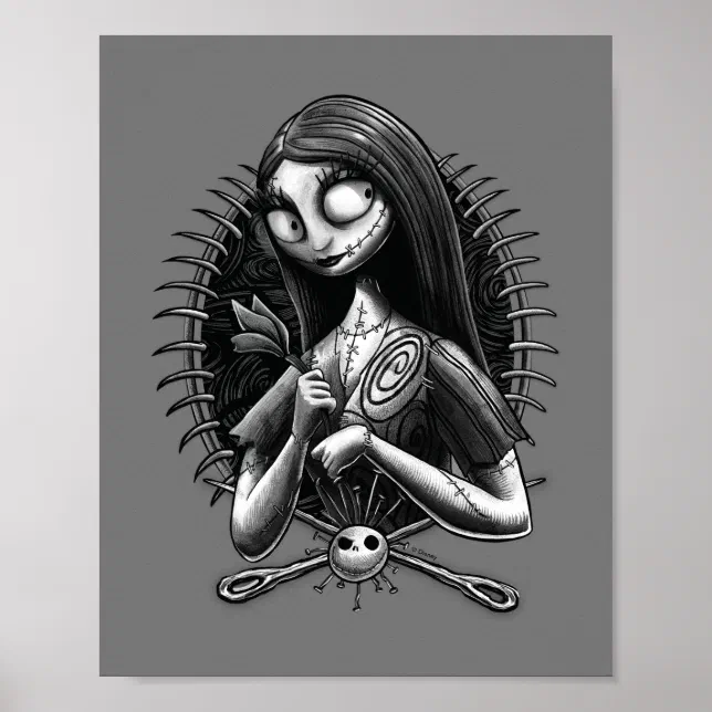 Sally | Nightmare Before Christmas Tatoo Style Poster | Zazzle