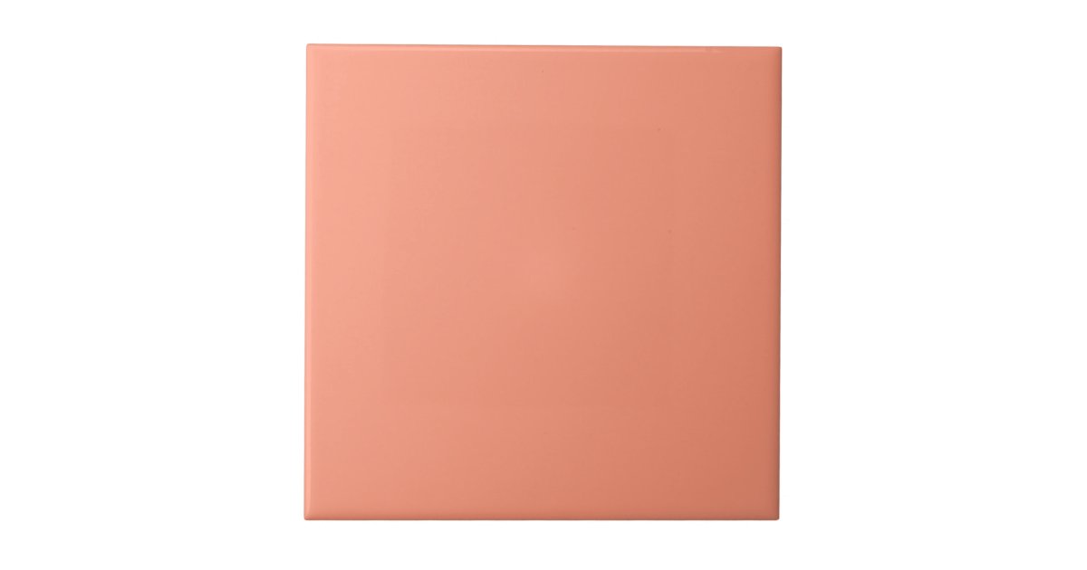 Salmon Color Tile | Zazzle