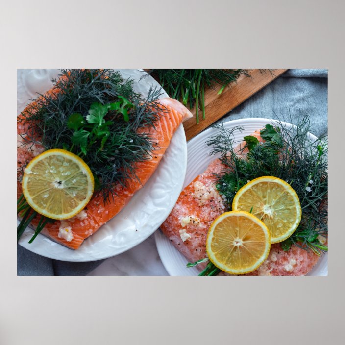 Salmon Feast Poster | Zazzle.com