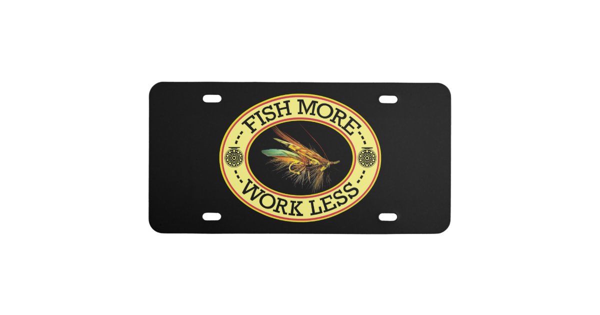 Salmon Fly Fishing License Plate | Zazzle