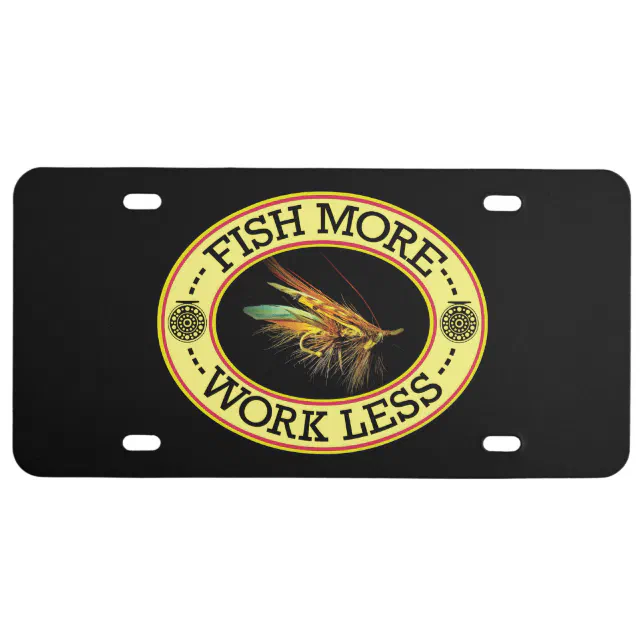 Salmon Fly Fishing License Plate | Zazzle