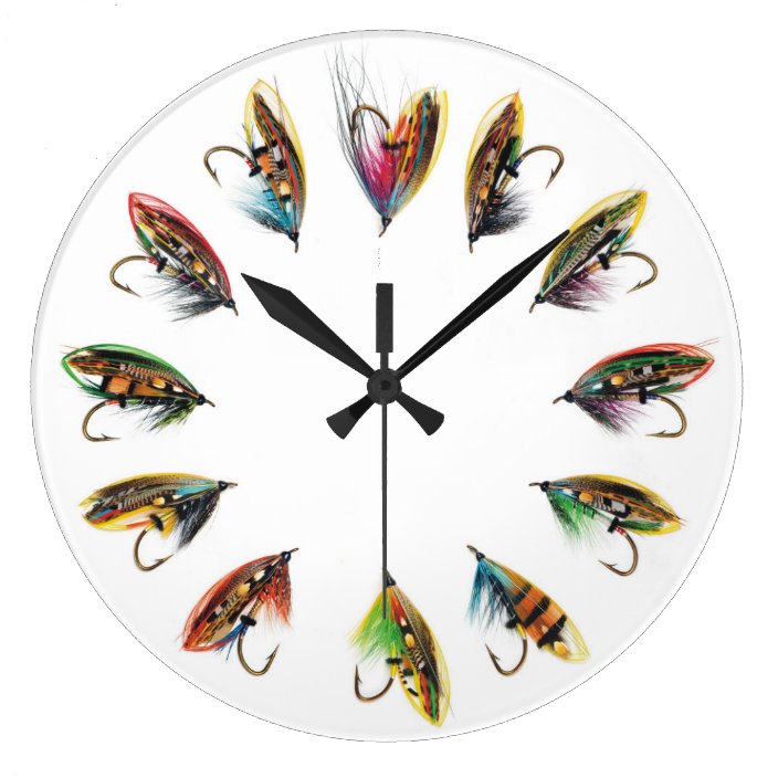 Salmon fly wall clock | Zazzle.com
