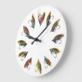 Salmon fly wall clock | Zazzle