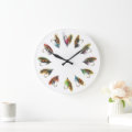 Salmon fly wall clock | Zazzle
