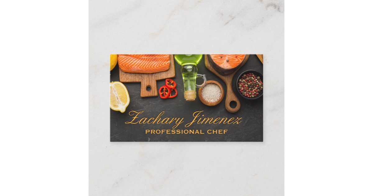 Salmon | Spices Business Card | Zazzle