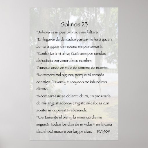Salmos 23 Cartel Poster | Zazzle