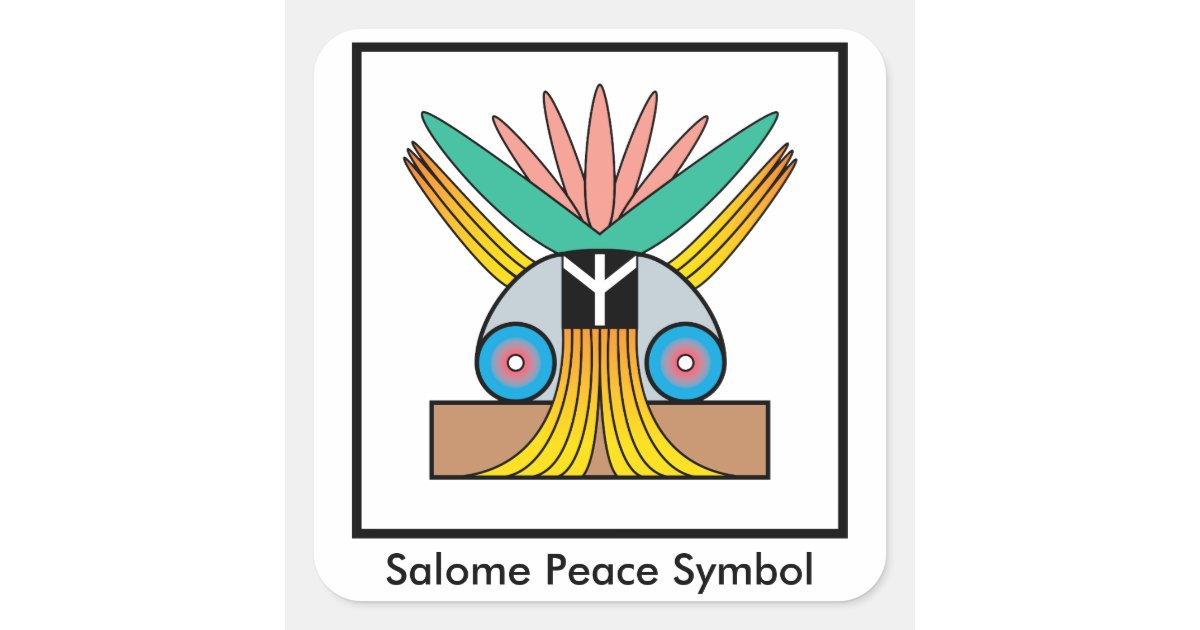Salome Peace Symbol Sticker | Zazzle