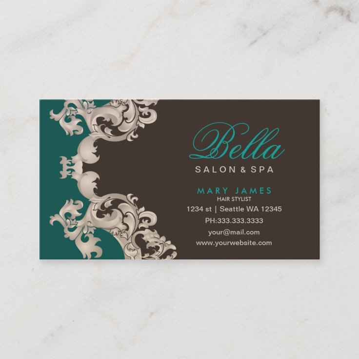 salon and spa business card appointment card | Zazzle