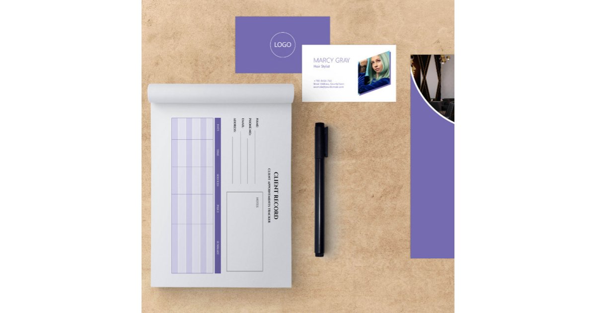 Salon Client Tracking Custom Notepad | Zazzle