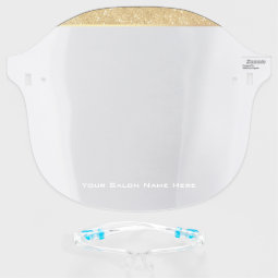 Salon Gold Glitter Face Shield | Zazzle
