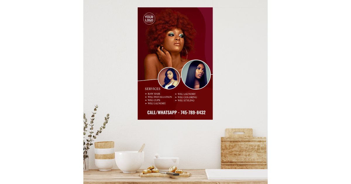 Salon Services Editable Matte Poster | Zazzle