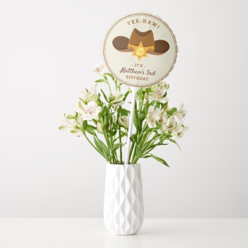 Saloon Birthday Wild West Party Boys Cowboy Theme Balloon | Zazzle