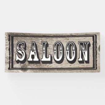 Saloon sign for wild west theme party | Zazzle