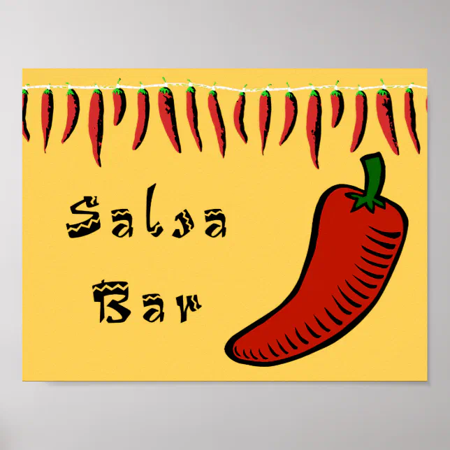 Salsa Bar Sign | Zazzle