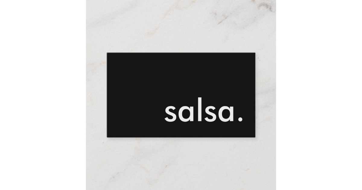 salsa. business card | Zazzle