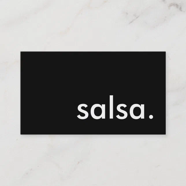 salsa. business card | Zazzle