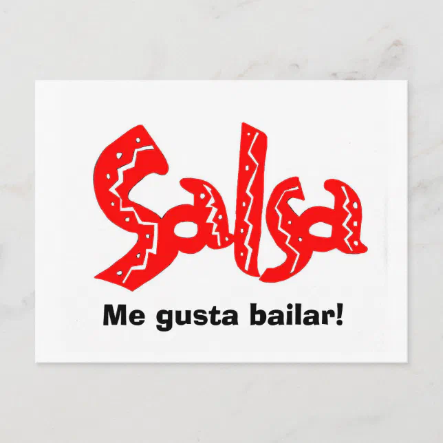 Salsa Dance Logo Products! Postcard | Zazzle