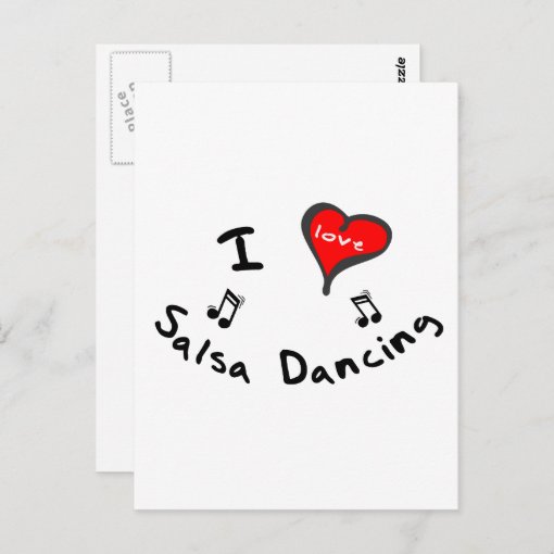Salsa Dancing Gifts - I Heart Salsa Dancing Postcard | Zazzle