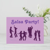Salsa Dancing Poses Silhouettes Custom Invitation | Zazzle