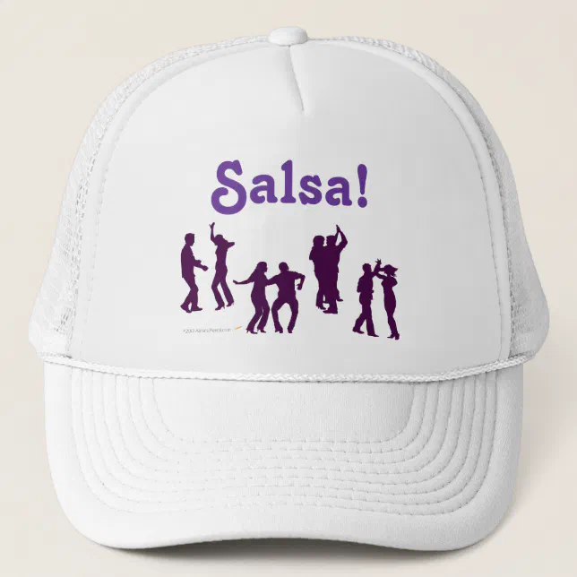 Salsa Dancing Poses Silhouettes Custom Trucker Hat | Zazzle