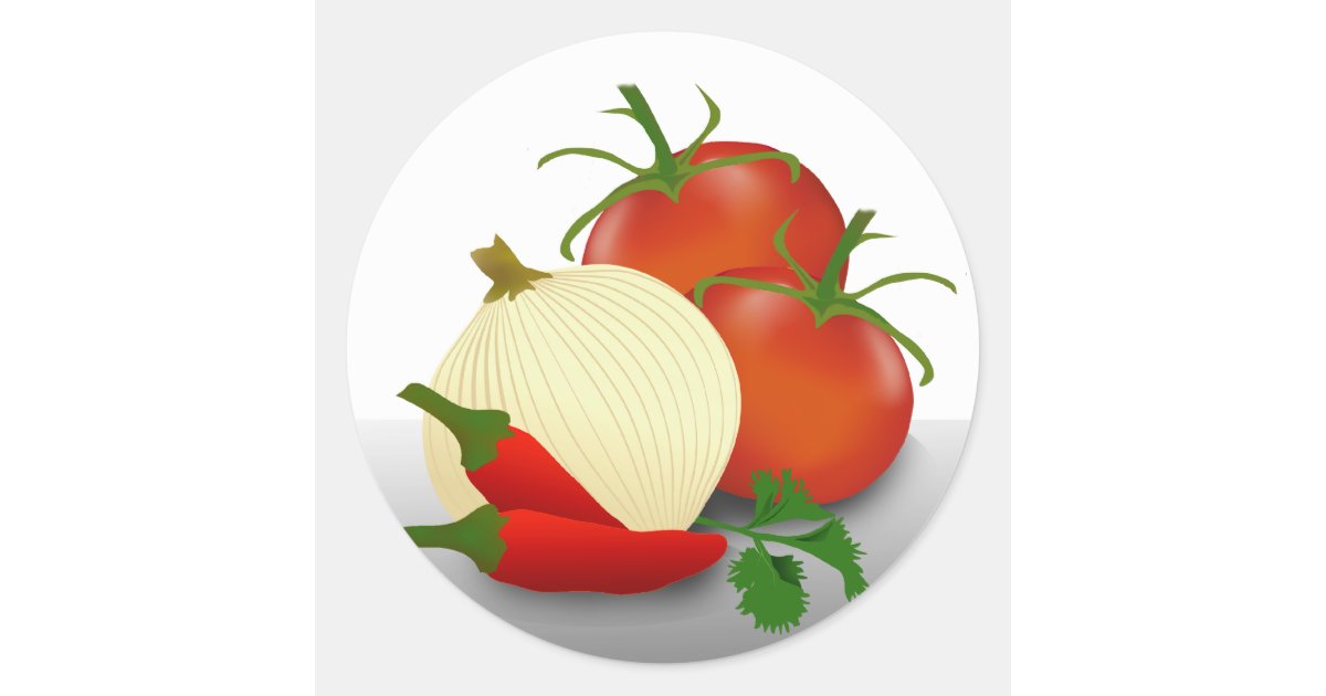 Salsa Ingredients Canning Label Sticker | Zazzle