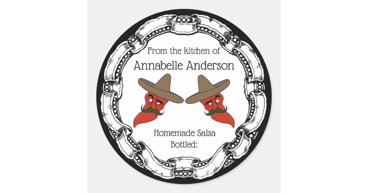 Salsa Label Personalize | Zazzle