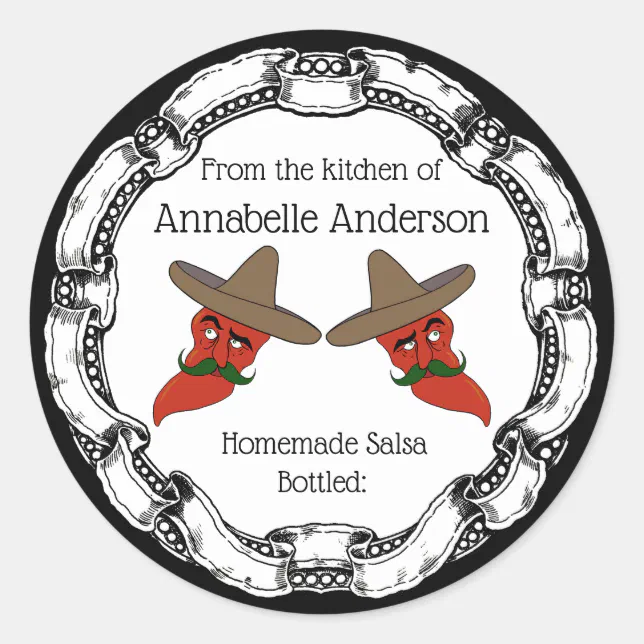 Salsa Label Personalize | Zazzle